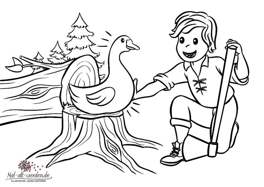 Ausmalbild Gans