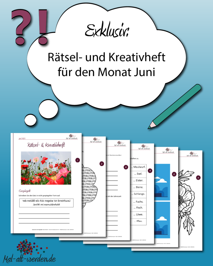 Exklusiv: Rätsel- und Kreativheft für den Monat Juni