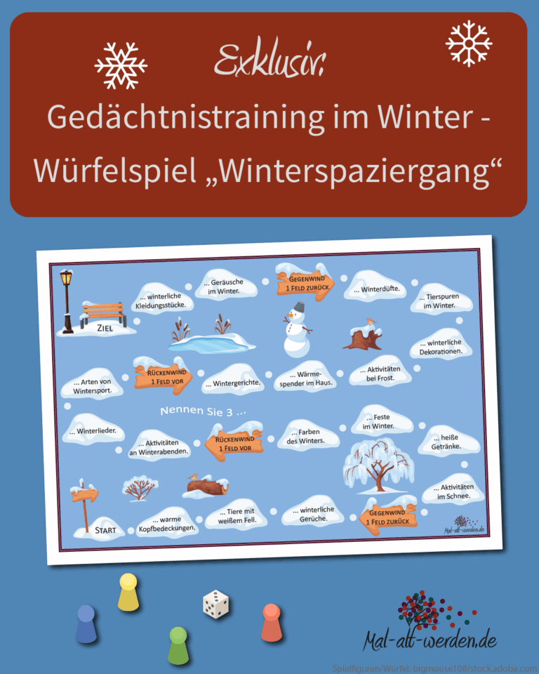 Exklusiv: Gedächtnistraining im Winter – Würfelspiel “Winterspaziergang”